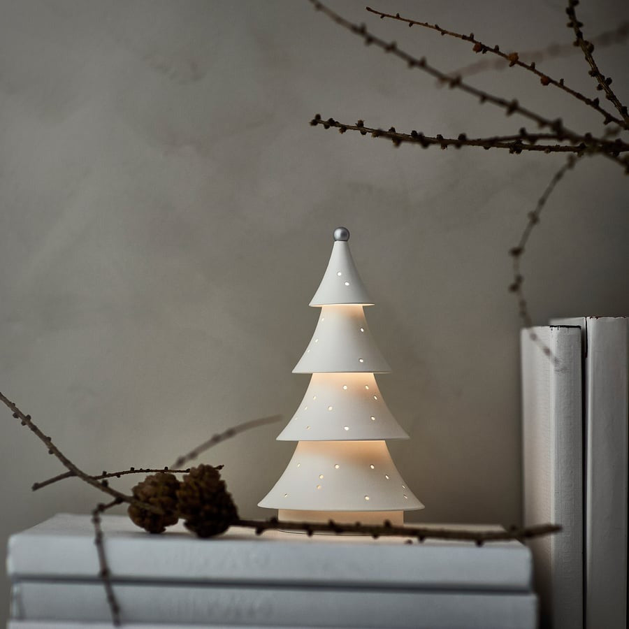 STRÅLA LED decorative table lamp, tree metal/battery-operated, 18 cm ...